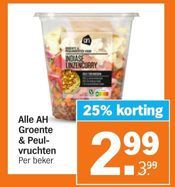 Alle AH Groente & Peul-vruchten aanbieding bij Albert Heijn