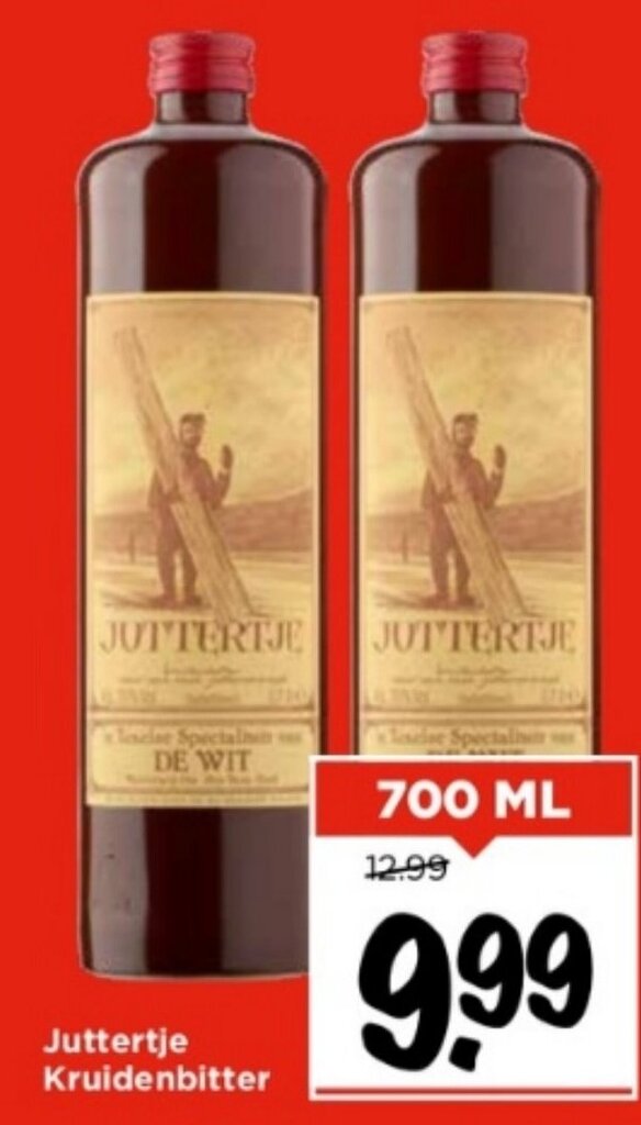 Juttertje Kruidenbitter 700ml aanbieding bij Vomar Voordeelmarkt