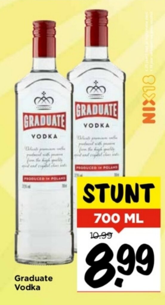 Graduate Vodka 700ml aanbieding bij Vomar Voordeelmarkt