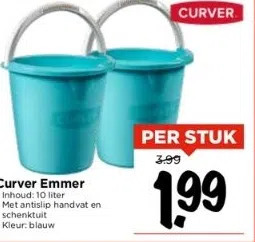 Curver emmer inhoud: 10 liter aanbieding bij Vomar