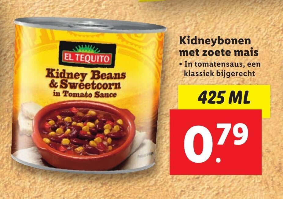 Kidneybonen met zoete mais 425ml aanbieding bij Lidl