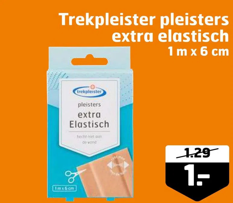 Trekpleister pleisters extra elastisch aanbieding bij Trekpleister