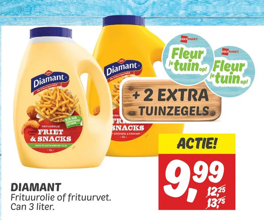 Diamant frituurolie of frituurvet aanbieding bij Dekamarkt