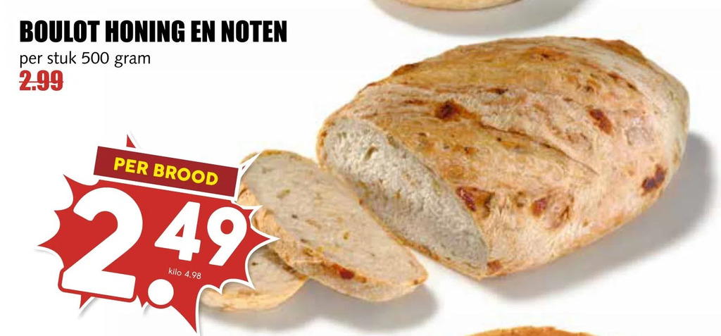 Boulot honing en noten aanbieding bij MCD Supermarkt