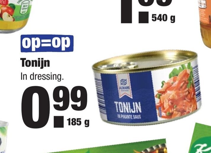 Tonijn 185 g aanbieding bij ALDI