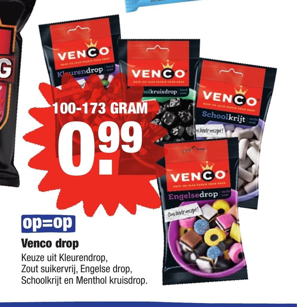 Venco Drop 100-173 gram aanbieding bij ALDI