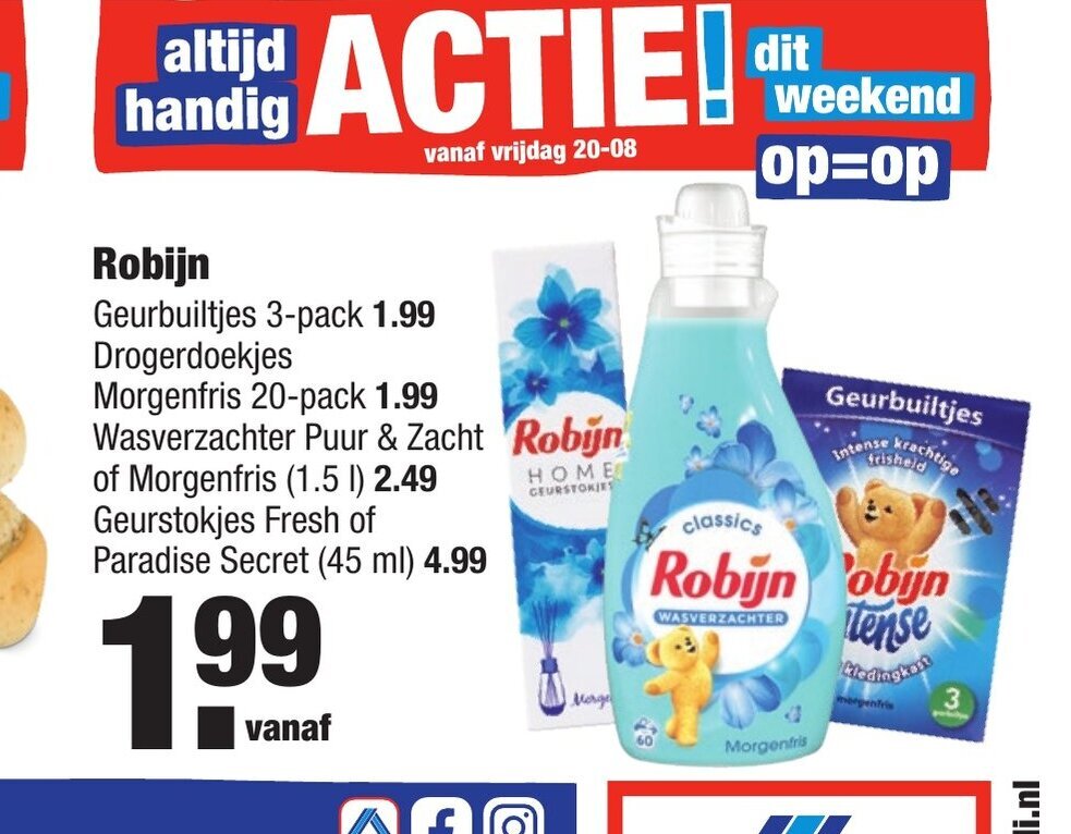 Robijn Geurbuiltjes 3-pack aanbieding bij ALDI
