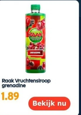 Raak vruchtensiroop grenadine aanbieding bij Ochama