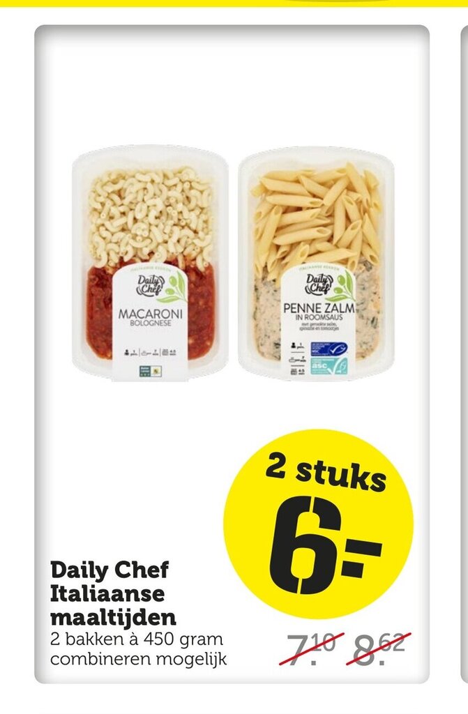 Daily Chef Italiaanse maaltijden 2 bakken à 450 gram combineren ...