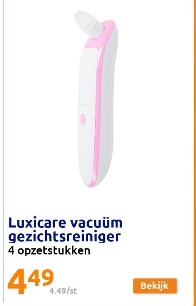 Luxicare vacuüm gezichtsreiniger aanbieding bij Action