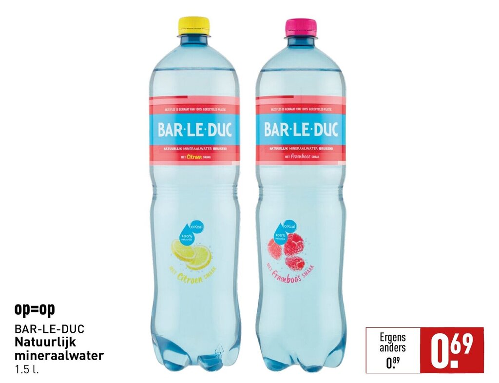 BAR-LE-DUC Natuurlijk mineraalwater 1.5L aanbieding bij ALDI