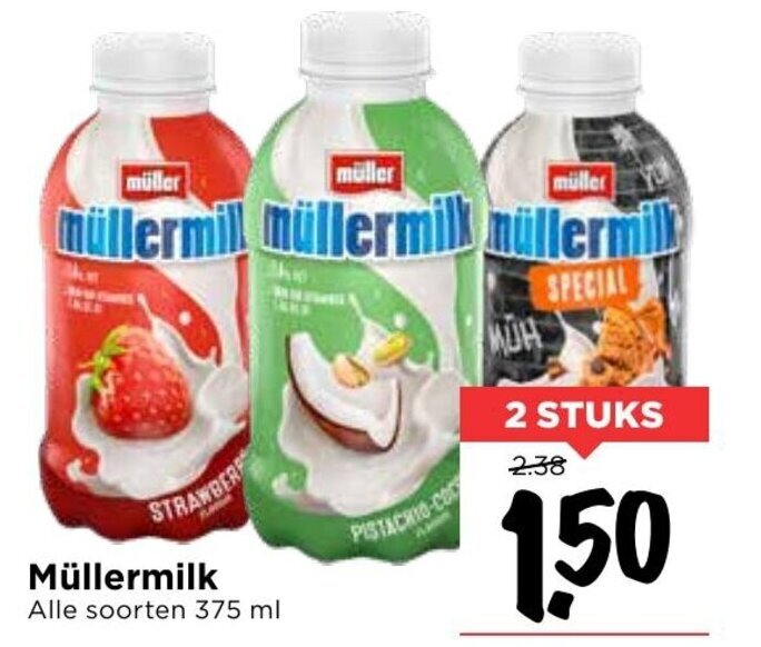 Muller Mullermilk 2*375g aanbieding bij Vomar Voordeelmarkt