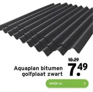 Aquaplan bitumen golfplaat zwart aanbieding bij GAMMA