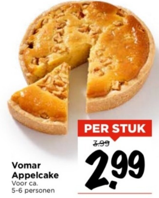 Vomar Appelcake aanbieding bij Vomar
