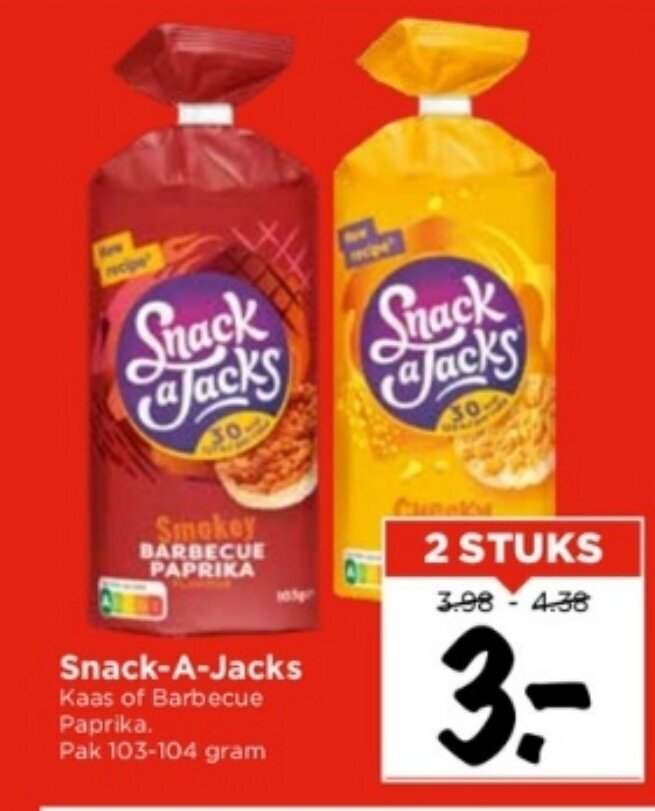 Snack-A-Jacks 103-104g aanbieding bij Vomar Voordeelmarkt