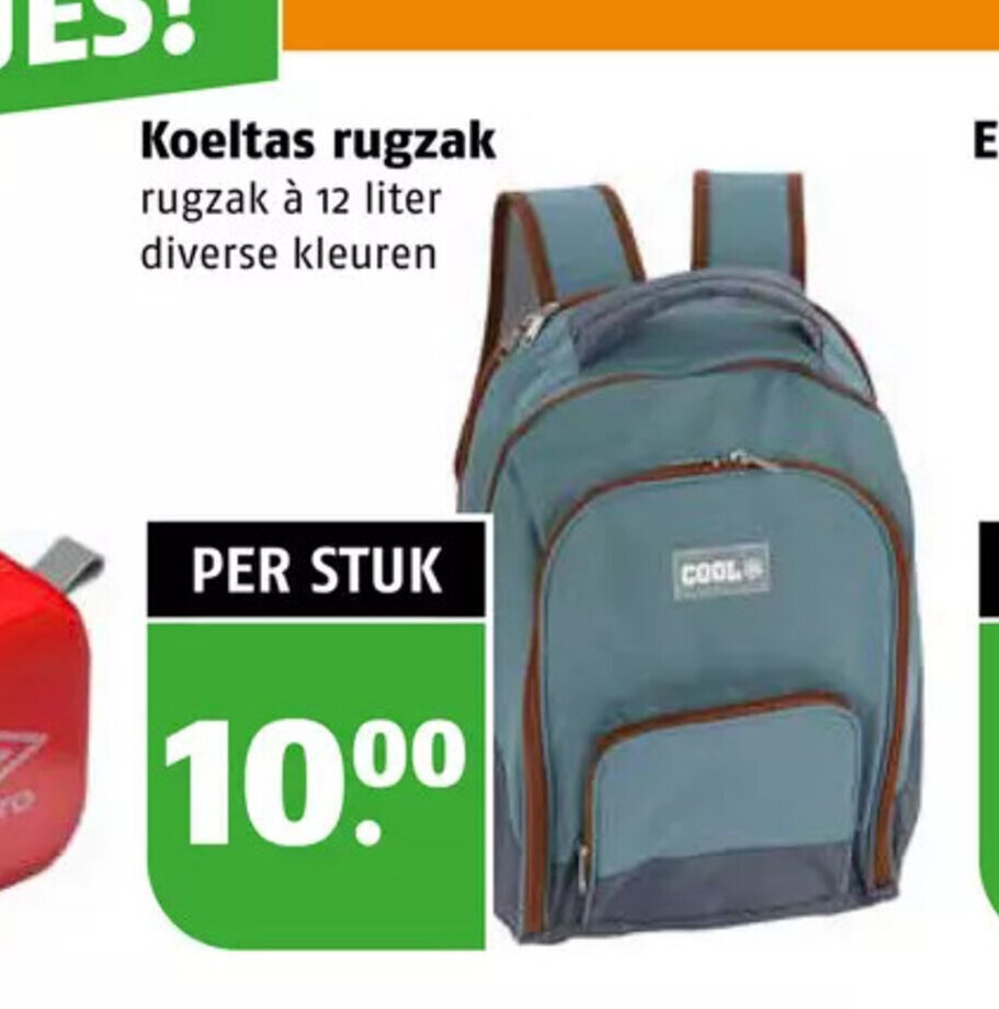 Koeltas rugzak rugzak à 12 liter diverse kleuren aanbieding bij Poiesz