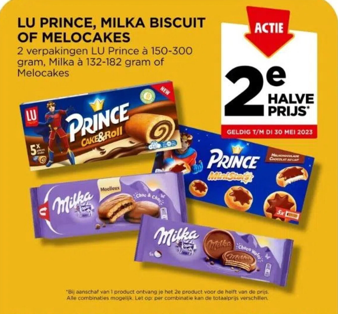 LU PRINCE, MILKA BISCUIT OF MELOCAKES 2 verpakingen LU Prince à 150-300 gram, Milka à 132-182 ...