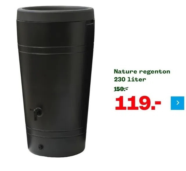 Nature regenton 230 liter aanbieding bij Welkoop