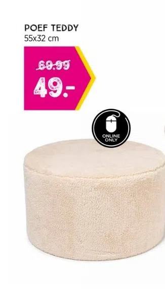 Poef teddy aanbieding bij Xenos