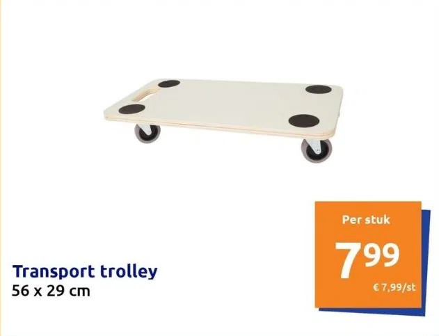 Transport trolley aanbieding bij Action