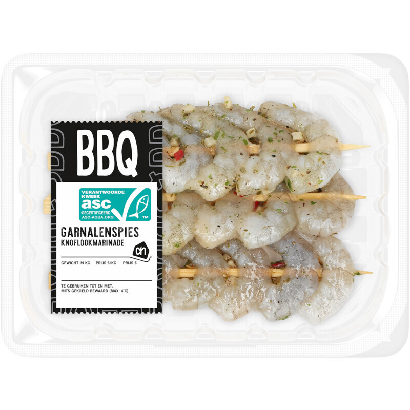 Ah bbq garnalen spies knoflook aanbieding bij Albert Heijn