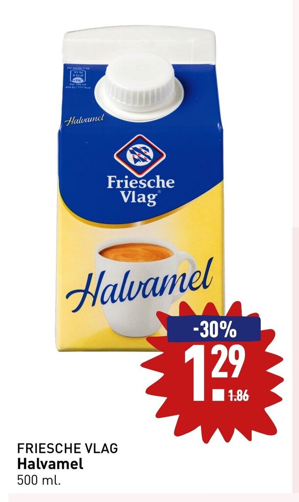 Friesche Vlag Halvamel 500 ml. aanbieding bij ALDI