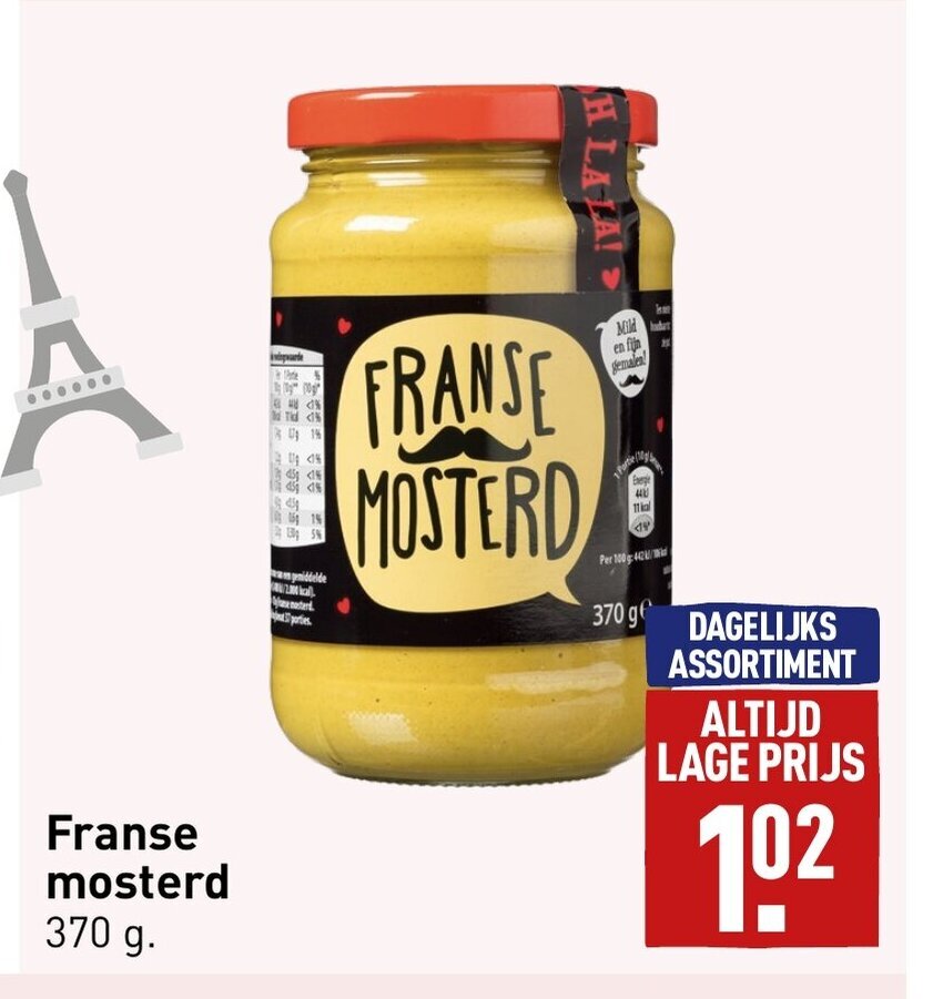 Franse mosterd 370 g. aanbieding bij ALDI