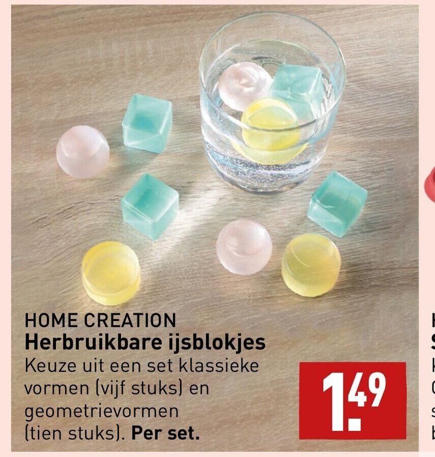 HOME CREATION Herbruikbare ijsblokjes aanbieding bij ALDI