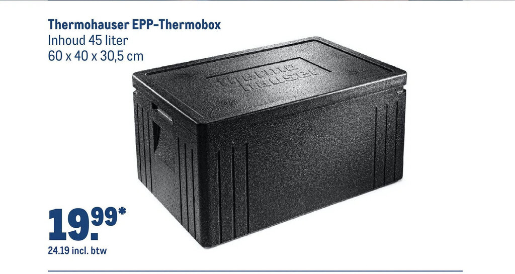 Thermohauser EPP-Thermobox Inhoud 45 liter 60x40x30,5 cm aanbieding bij ...