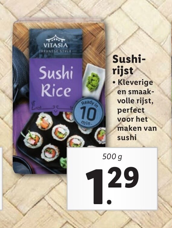 Sushi-rijst 500 g aanbieding bij Lidl