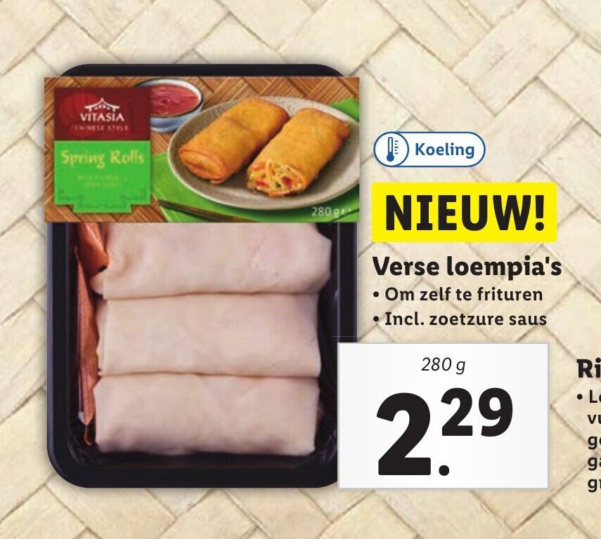 Verse loempia's 280 g aanbieding bij Lidl