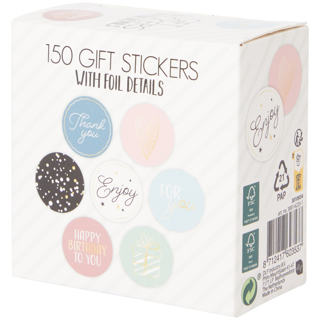 Geschenkstickers aanbieding bij Action
