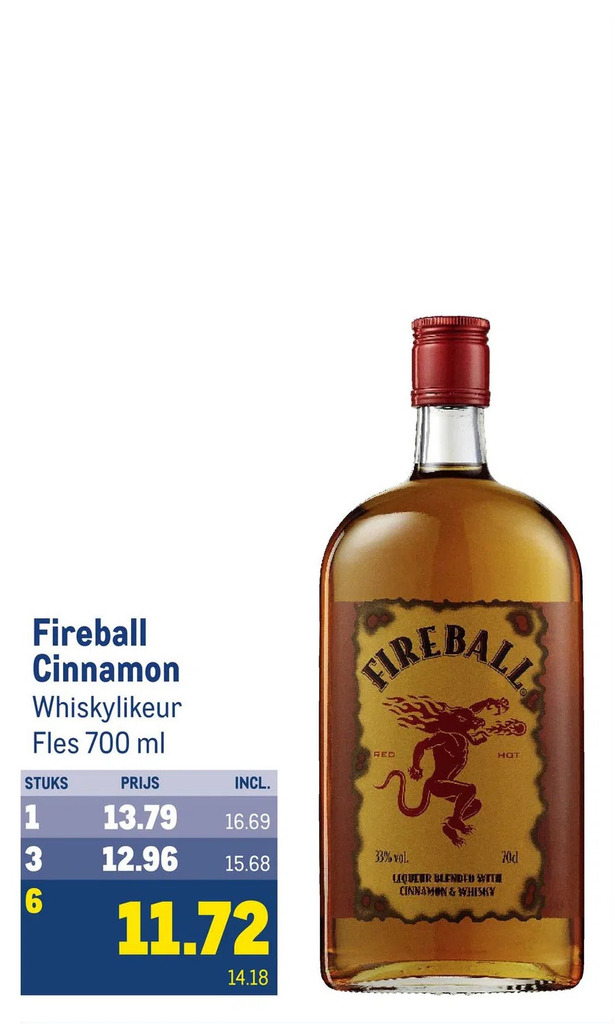 Fireball cinnamon aanbieding bij Makro