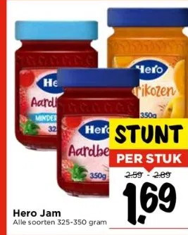 Hero jam aanbieding bij Vomar Voordeelmarkt