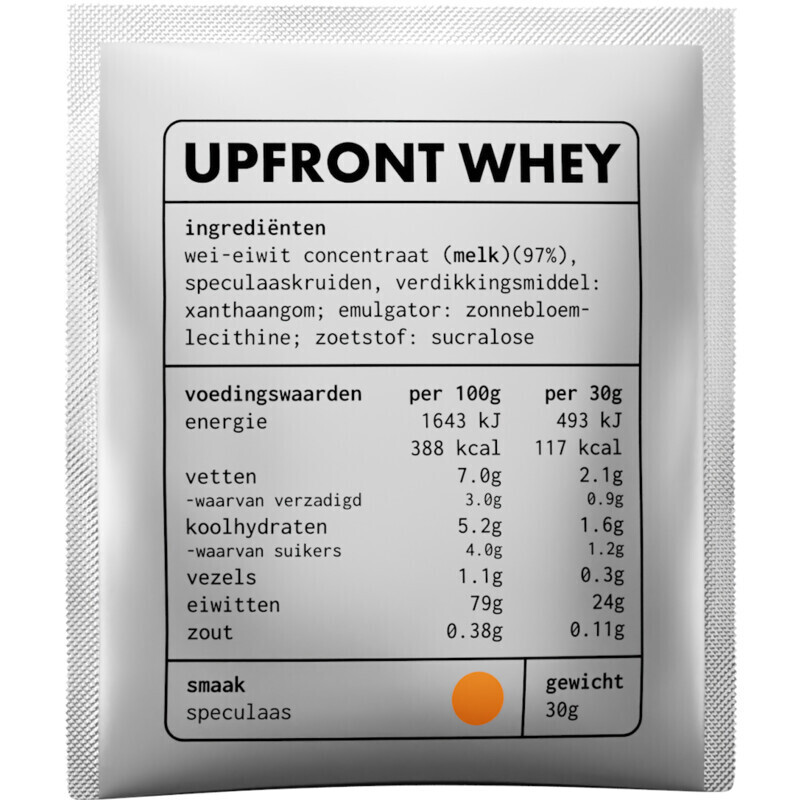 Upfront whey speculaas aanbieding bij Albert Heijn