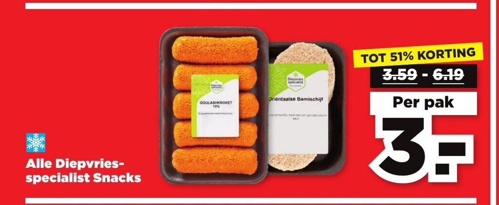 Alle Diepvries-specialist Snacks aanbieding bij PLUS