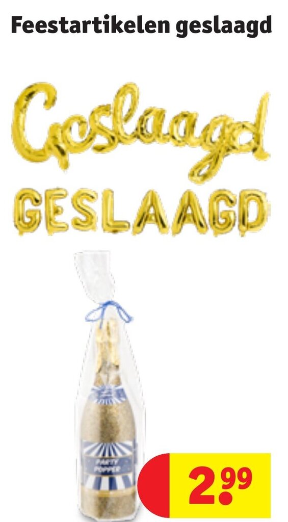 Feestartikelen geslaagd aanbieding bij Kruidvat