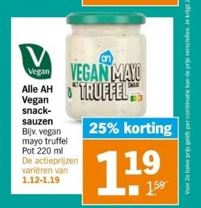 Alle ah vegan snack sauzen aanbieding bij Albert Heijn