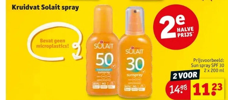 Kruidvat solait spray aanbieding bij Kruidvat