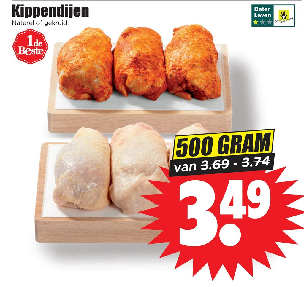 Kippendijen aanbieding bij Dirk