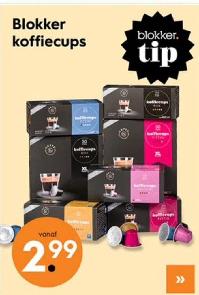 Blokker koffiecups aanbieding bij Blokker