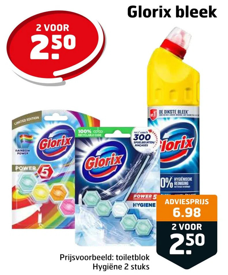 Glorix bleek aanbieding bij Trekpleister