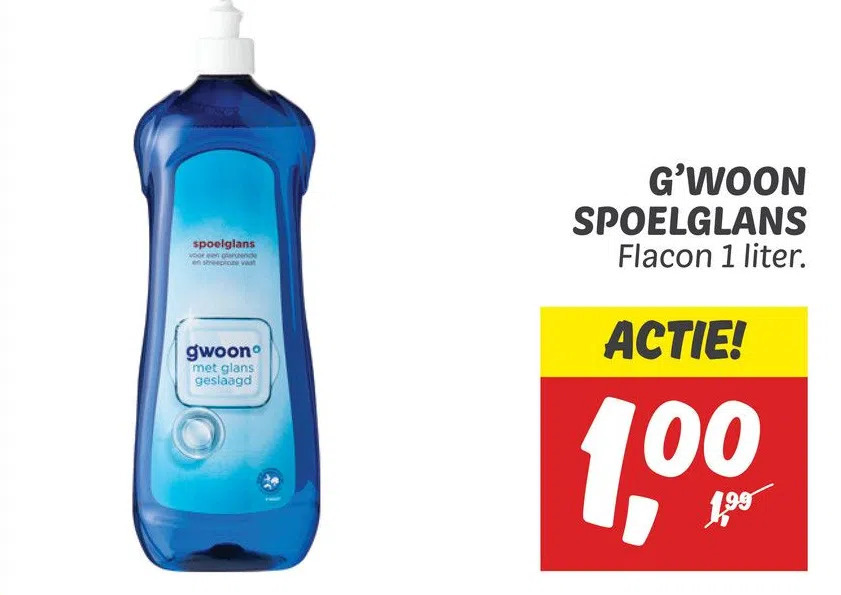 G'woon spoelglans aanbieding bij Dekamarkt