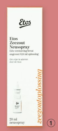 Etos Zeezout Neusspray aanbieding bij Etos