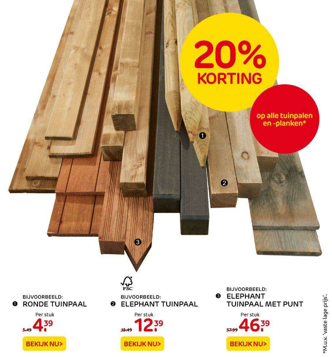 Ronde tuinpaal, elephant tuinpaal of elephant tuinpaal met punt ...