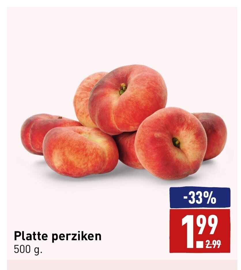 Platte perziken 500 g aanbieding bij ALDI