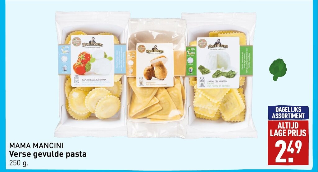 MAMA MANCINI Verse gevulde pasta 250 g aanbieding bij ALDI