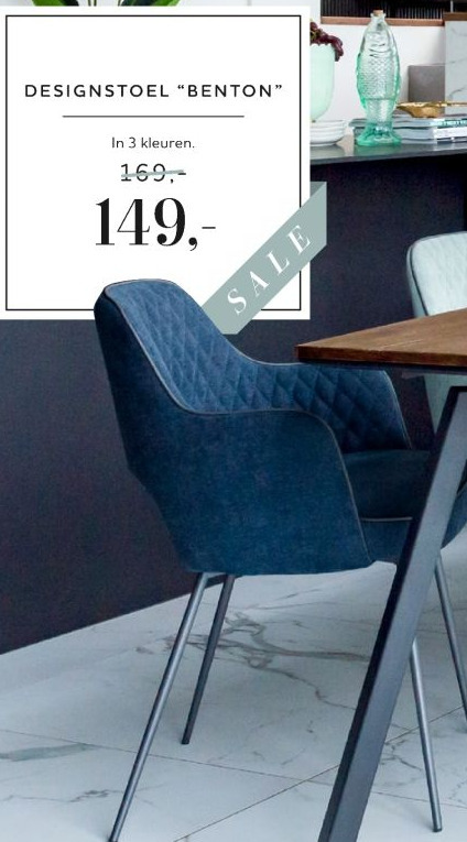 Designstoel "Benton" aanbieding bij Xooon
