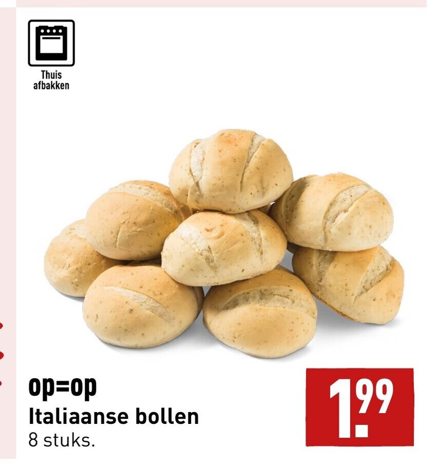 Italiaanse bollen 8 stuks aanbieding bij ALDI