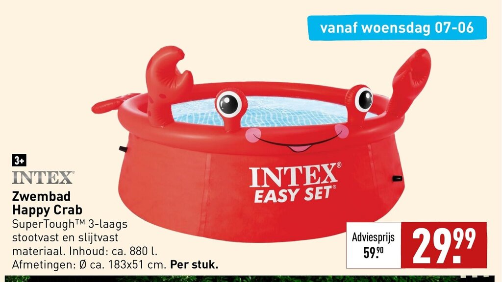 INTEX Zwembad Happy Crab aanbieding bij ALDI